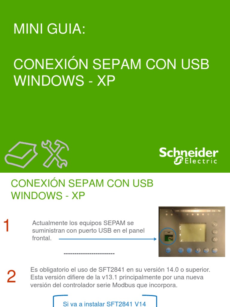 Mini Guia - Conexión Sepam Con Puerto Usb - Windows XP PDF | PDF | USB ...