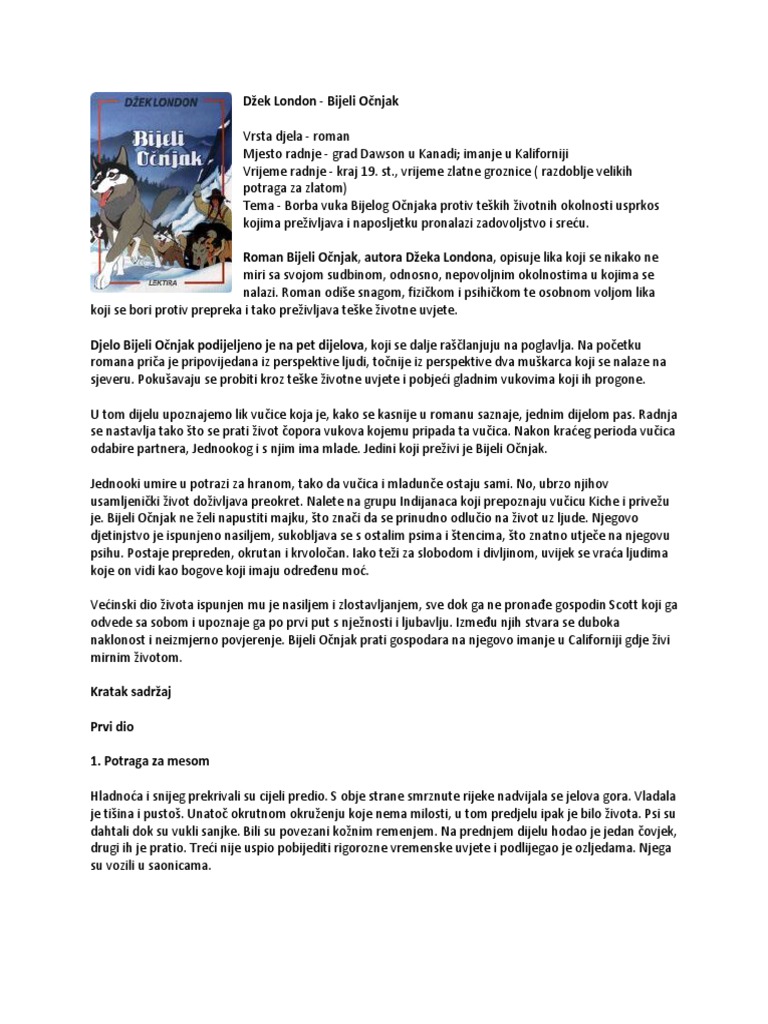 Dzek London - Bijeli Ocnjak | PDF