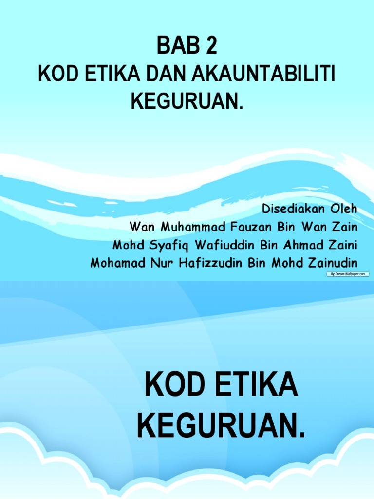 Bab 2 Kod Etika Dan Akauntabiliti Guru PPT 150709015308 Lva1 App6892 | PDF
