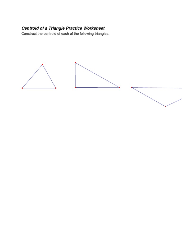 Construction of Centroid - Worksheet | PDF
