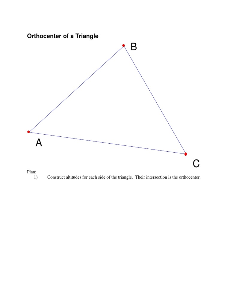 Construction of Orthocentre | PDF