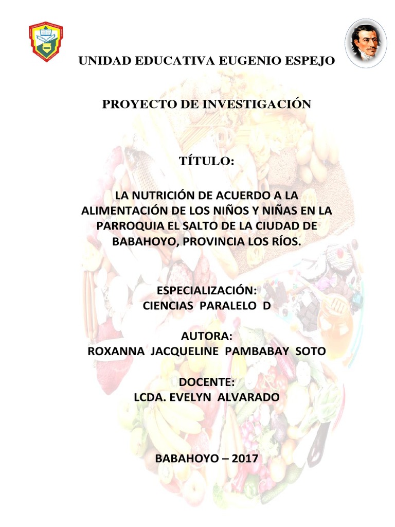 Proyecto La Nutrición | PDF | Alimentos | Nutrición