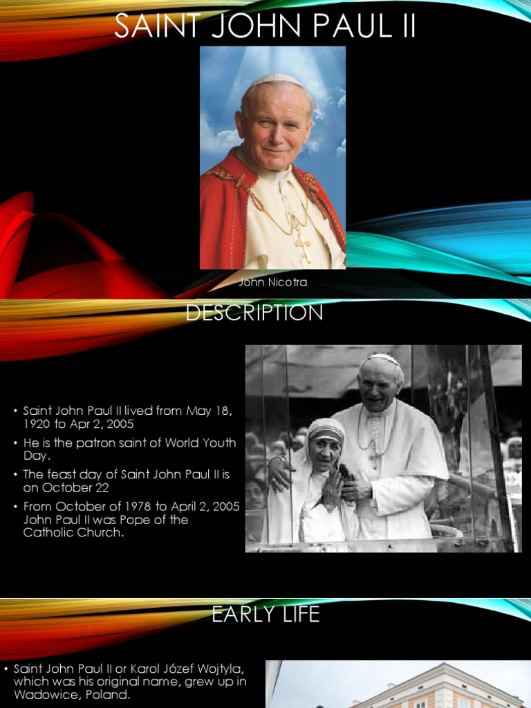 Saint Powerpoint | PDF | Pope John Paul Ii | Monotheistic Religions