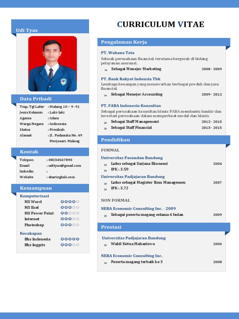 Contoh CV Yang Menarik | PDF