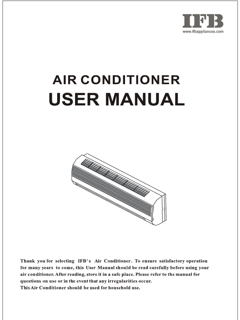 Ifb Ac Manual | PDF | Ac Power Plugs And Sockets | Air Conditioning