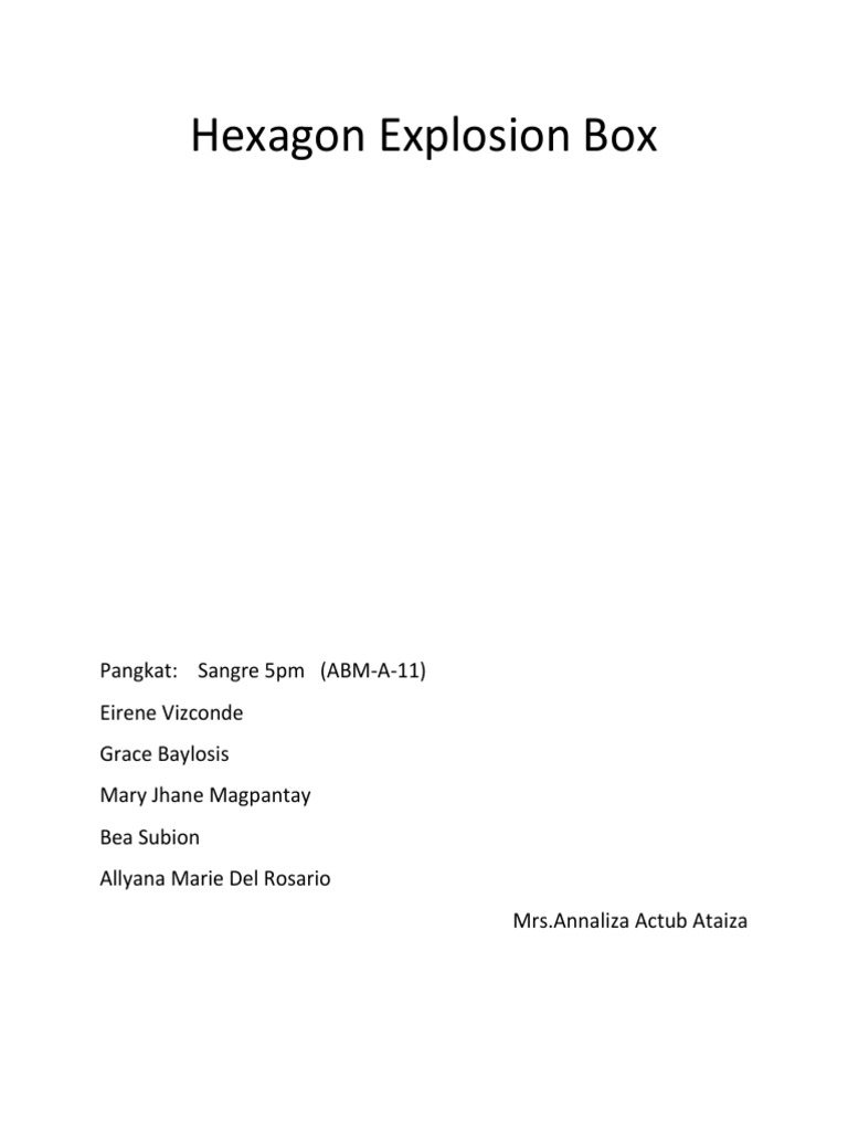 Hexagon Explosion Box | PDF
