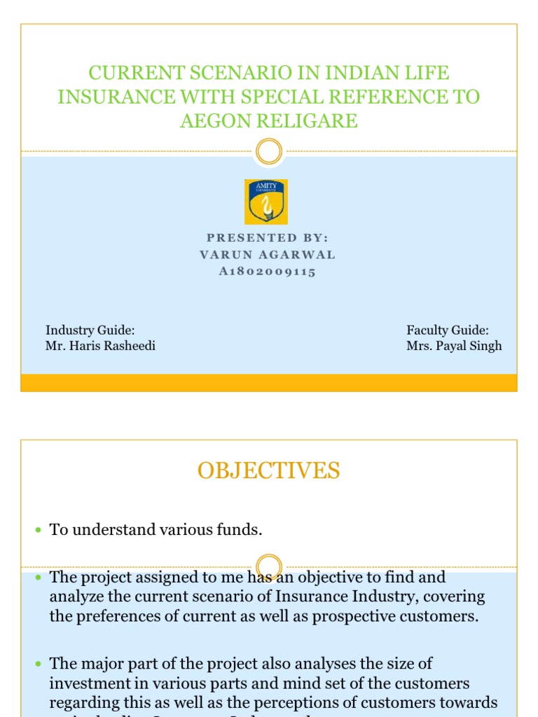 Ppt. On Current Scenario | PDF | Insurance | Market (Economics)