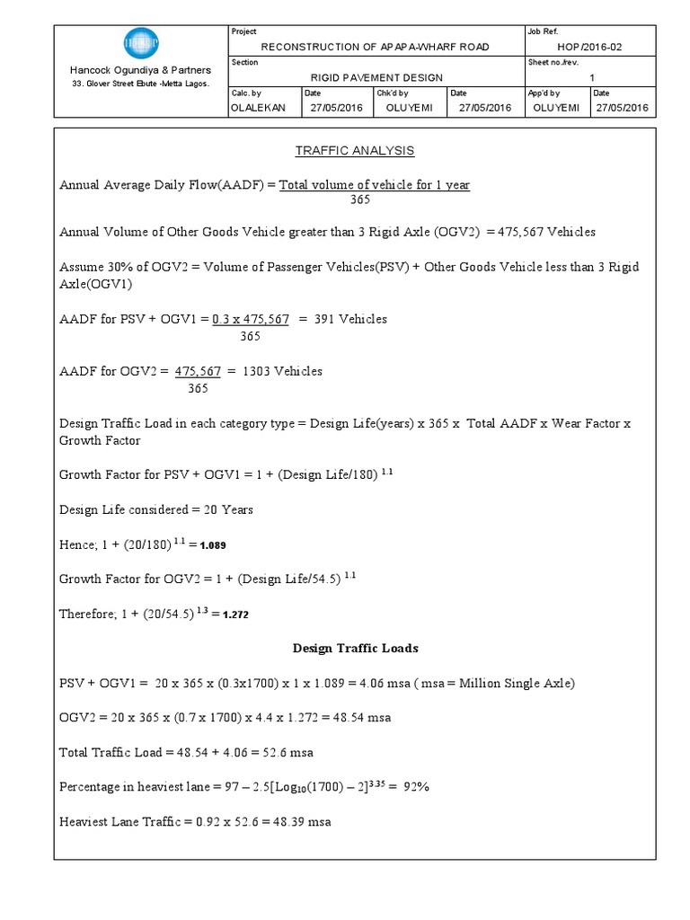 Preliminary Pavement Design Calculations | Road Surface | Stress ...