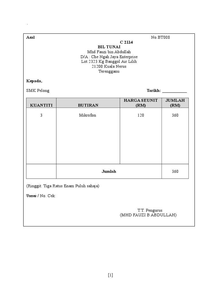 Template Dokumen Kosong Pdf