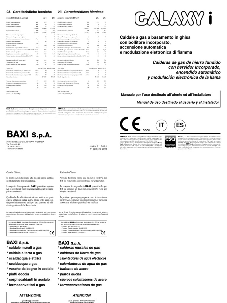 Galaxy 28 I | PDF | Caldera | Tecnología energética