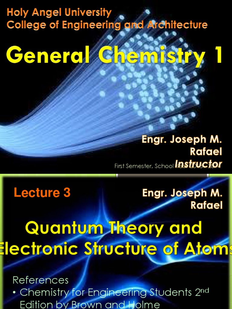 General Chemistry Lecture 3 | PDF | Atomic Orbital | Photon