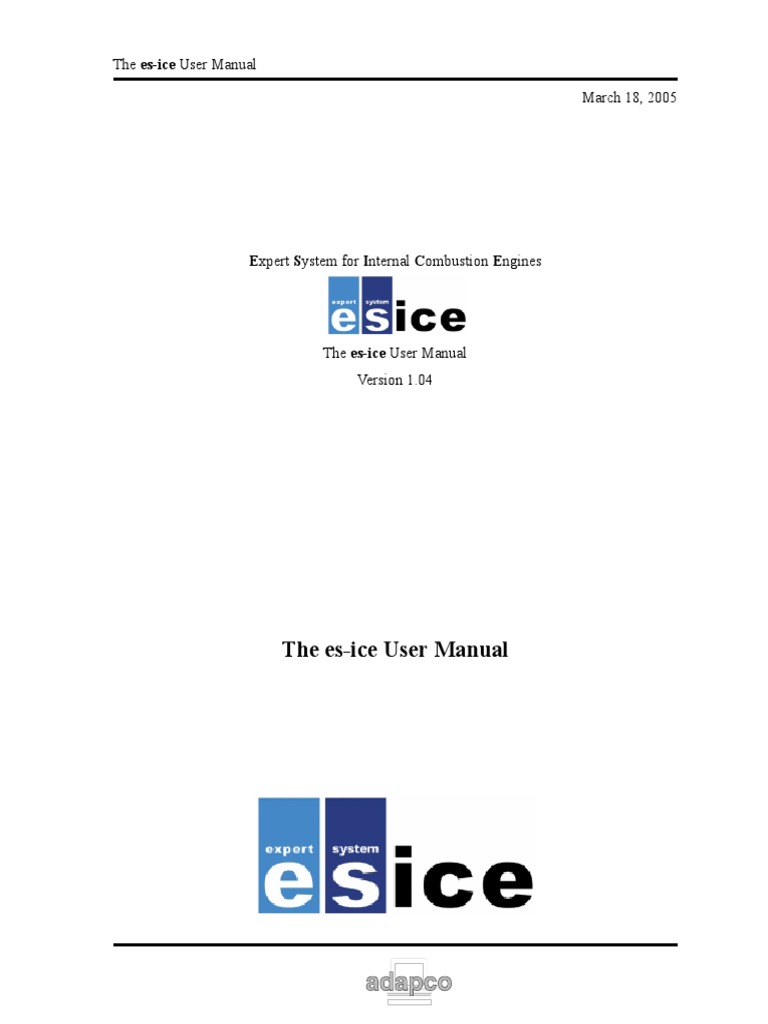 Es-Ice Manual 031805 | PDF | Graphical User Interfaces | Command Line Interface