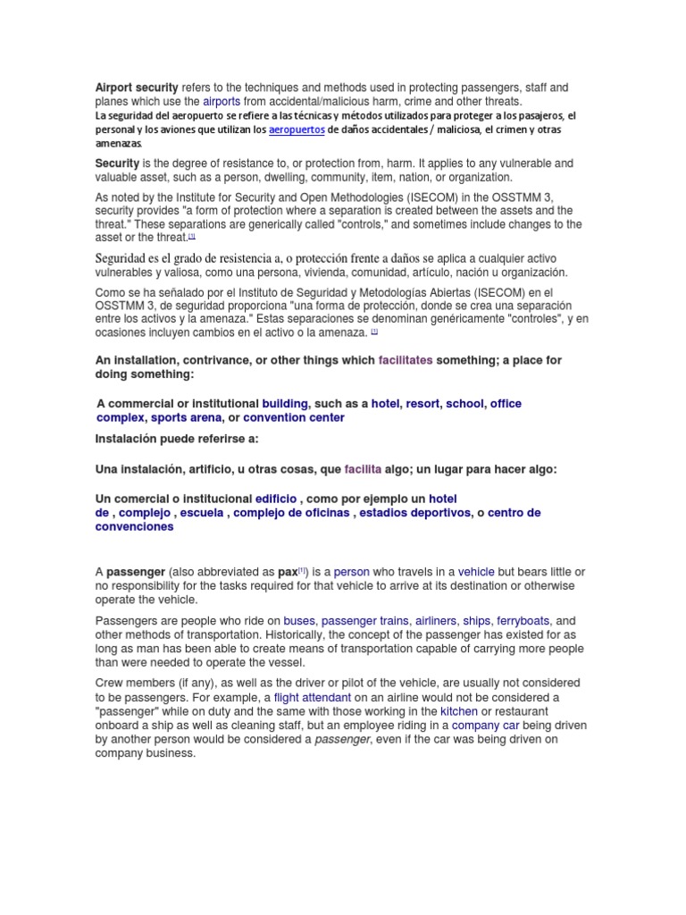 An Overview of Airport Security Procedures and Passenger Safety | PDF ...