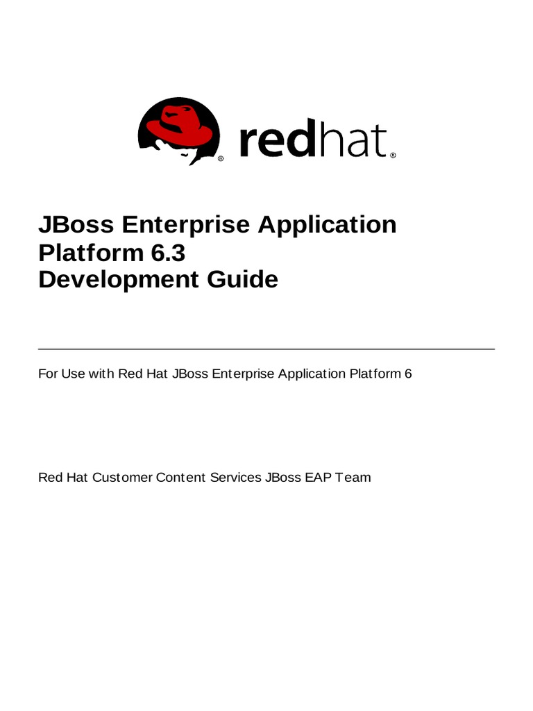 JBoss Enterprise Application Platform 6.3 Development Guide en US | PDF | Enterprise Java Beans ...