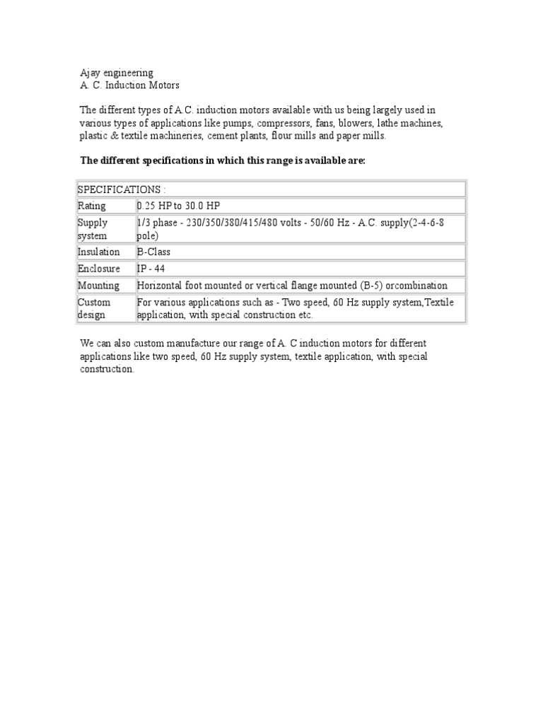 Ajay Engineering | PDF