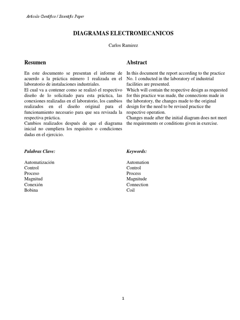 Diagramas Electromecanicos | PDF | Bienes manufacturados | Electromagnetismo
