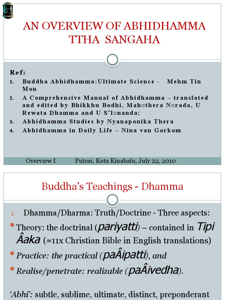 Overview of Abhidhamma: Citta | PDF | Buddhist Texts | Mind