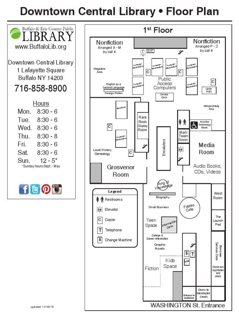 Downtown Central Library Floor Plan | PDF | Computing And Information ...