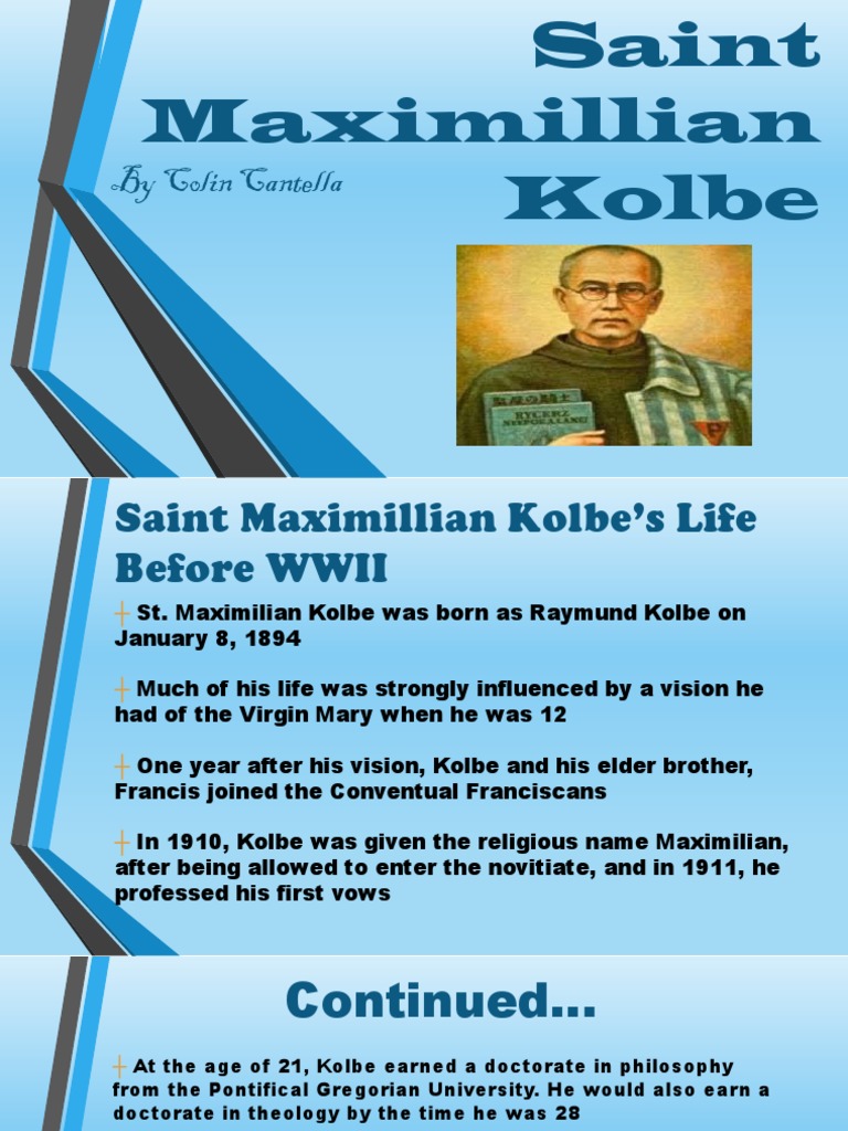 Life and Legacy of St. Maximilian Kolbe | PDF | Catholic Church