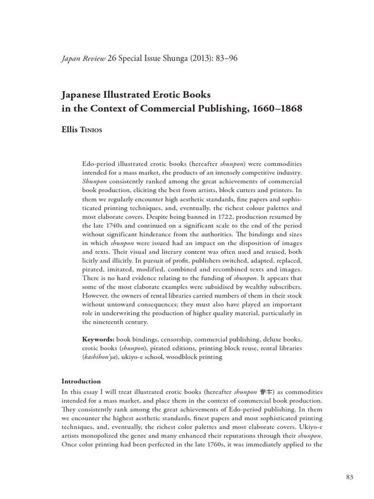 Edo-Period Illustrated Erotica: Shunpon | PDF | Ukiyo E | Books