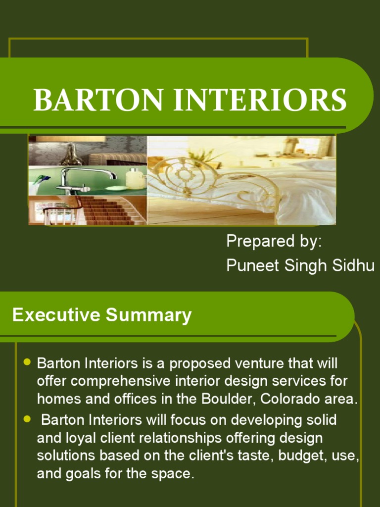 Barton Interiors: Design Services Overview | PDF | Interior Design ...