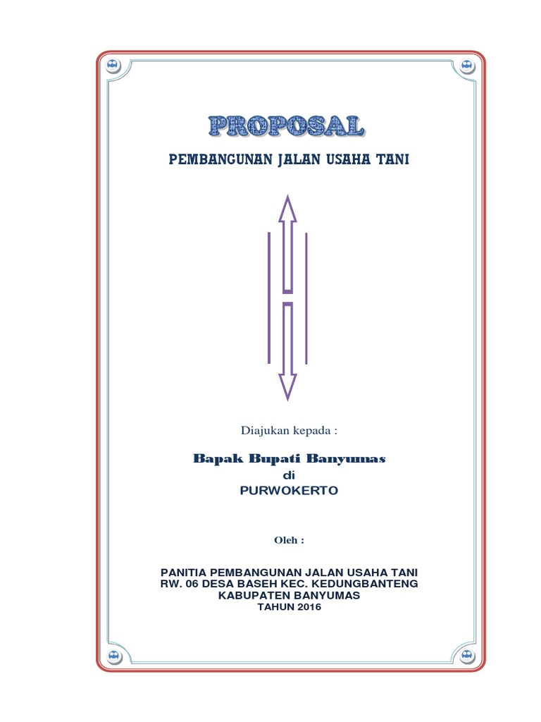 Proposal Permohonan Jalan Usaha Tani | PDF