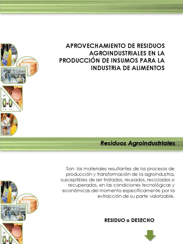 Aprovechamiento de Desechos Agroindustriales | PDF | Residuos | Leche