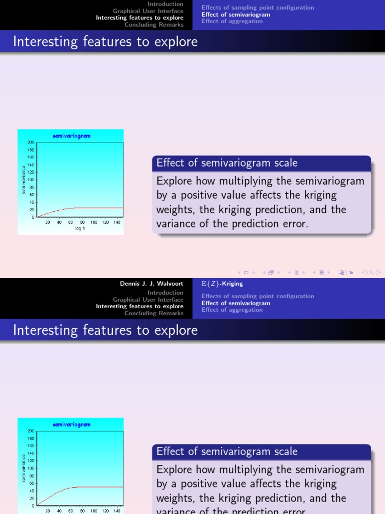 Interesting Features To Explore: Effect of Semivariogram Scale | PDF