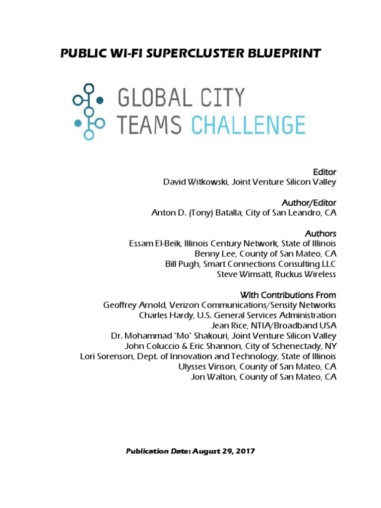 GCTC Public Wifi Blueprint | PDF | Public–Private Partnership | Wi Fi