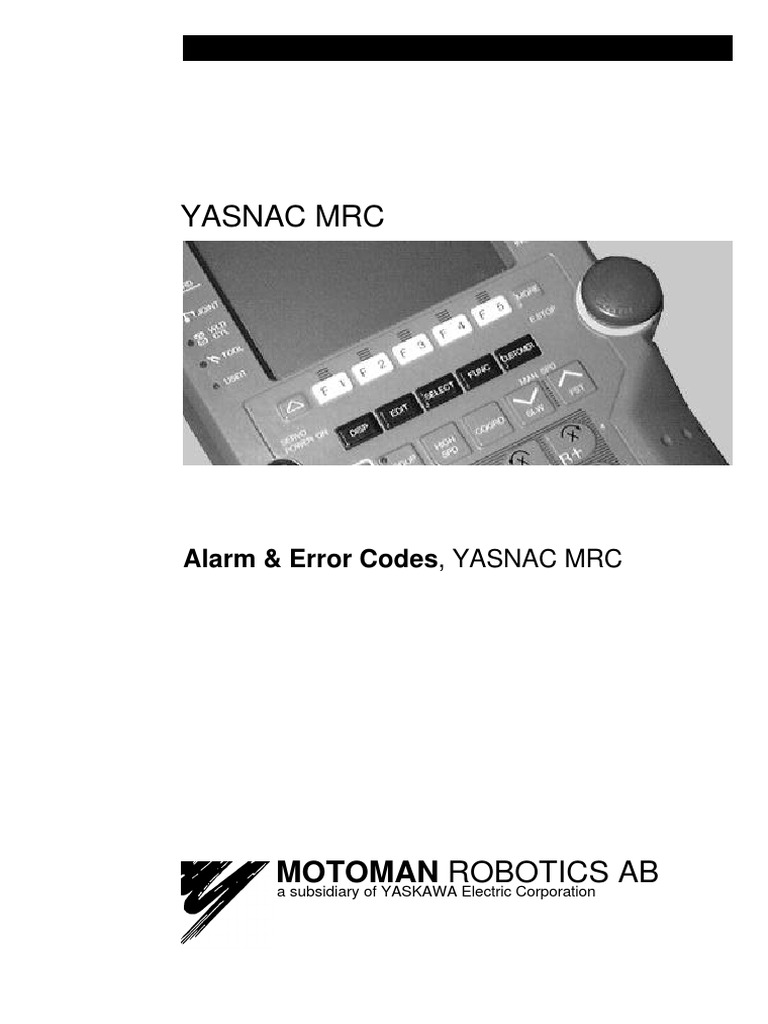 Alarm and Error Codes For MRC | PDF | Servomechanism | Random Access Memory
