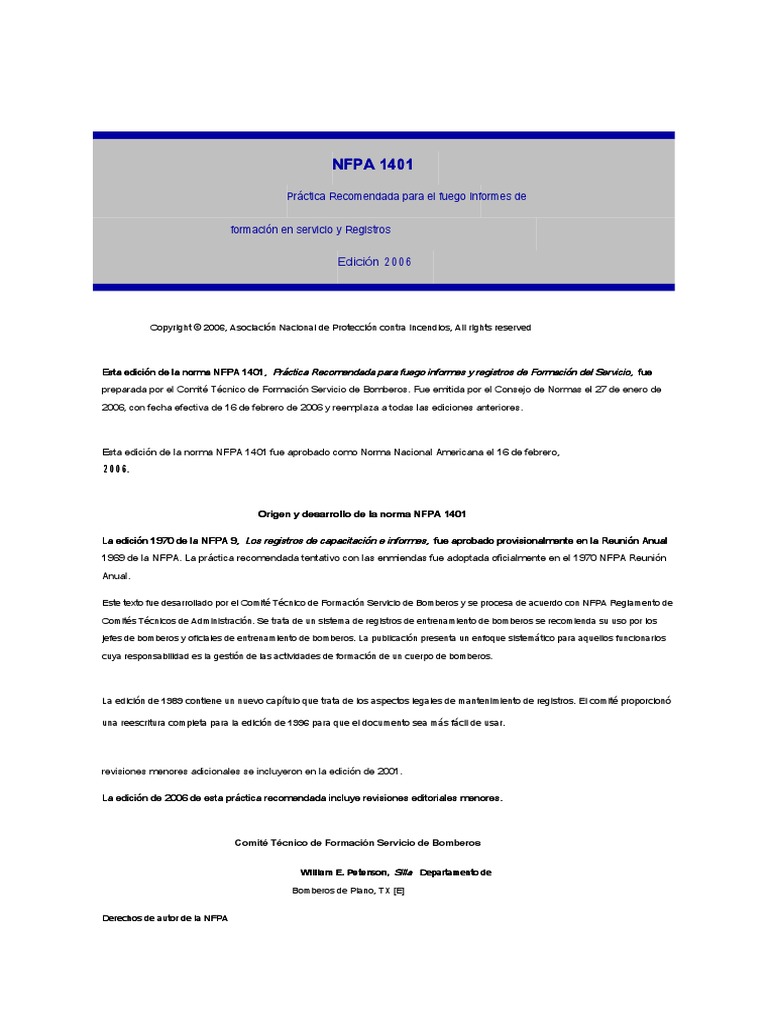 NFPA 1401.en - Es | PDF | Software | Informática y tecnología de la ...