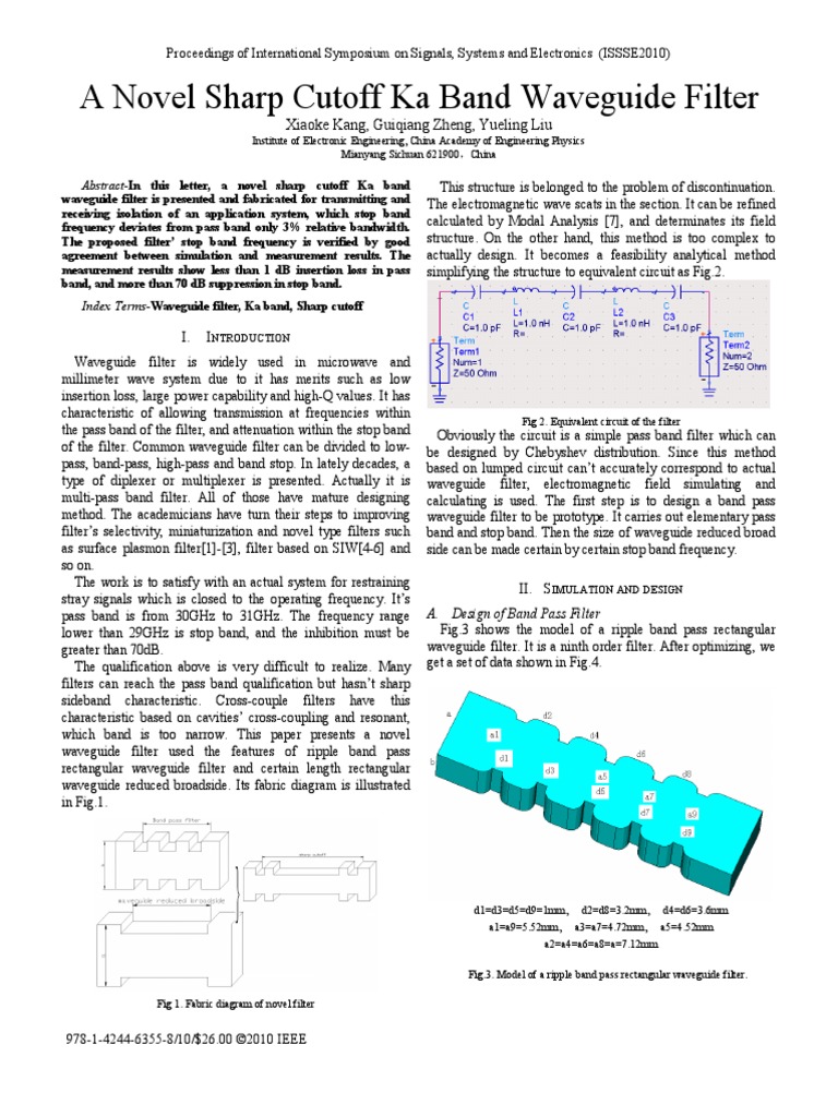Sharp Cutoff Filter | PDF | Electronic Filter | Waveguide
