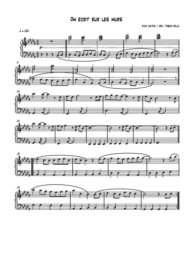 On Écrit Sur Les Murs | PDF | Musicians