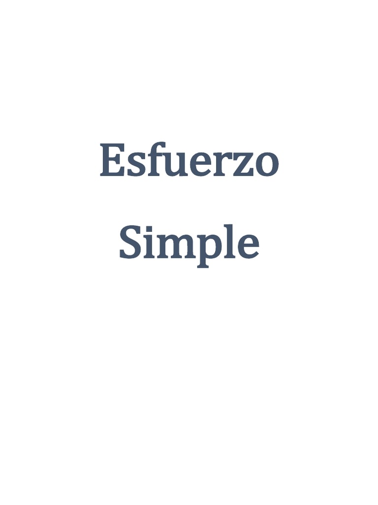 1 Esfuerzo Simple (103 113) | PDF | Estrés (Mecánica) | Gravedad