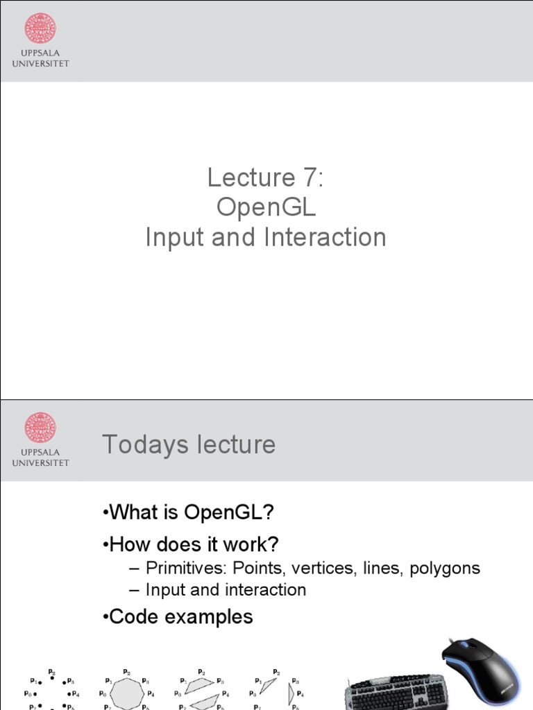 Lecture07 Opengl Interaction Pdf Shader Application Programming Interface 8878