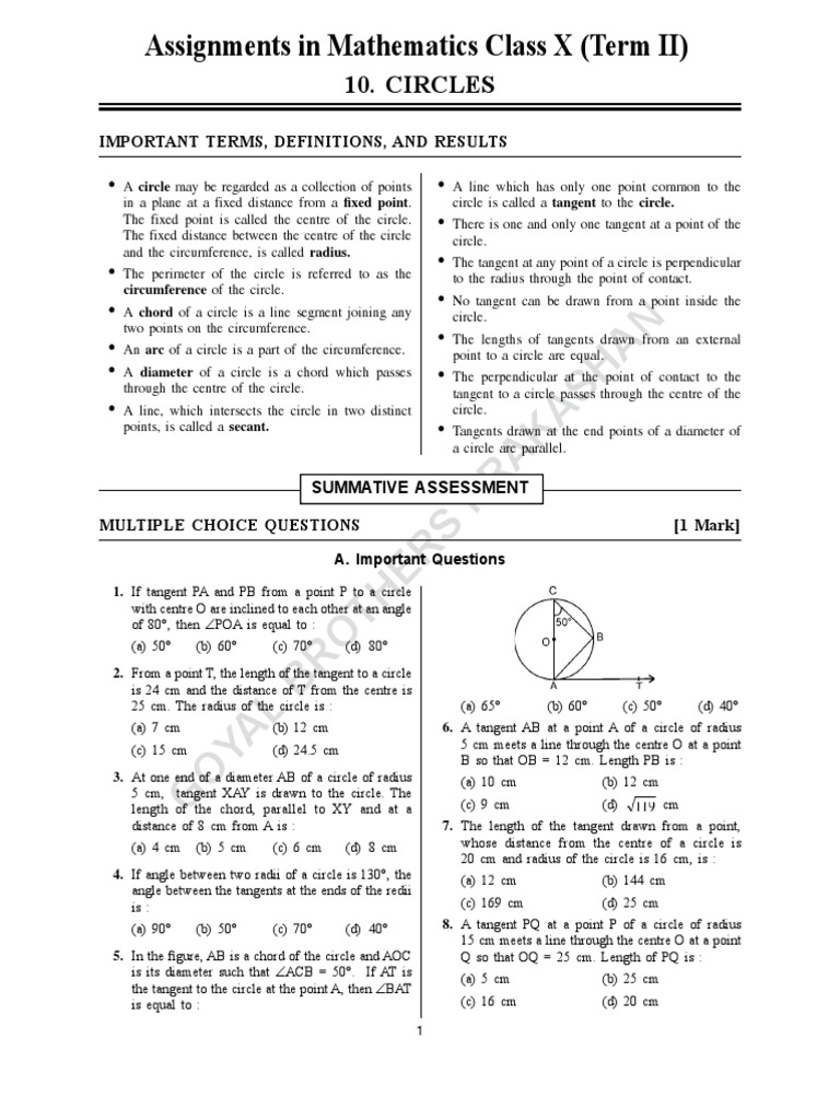 Circle PDF | PDF | Circle | Perpendicular