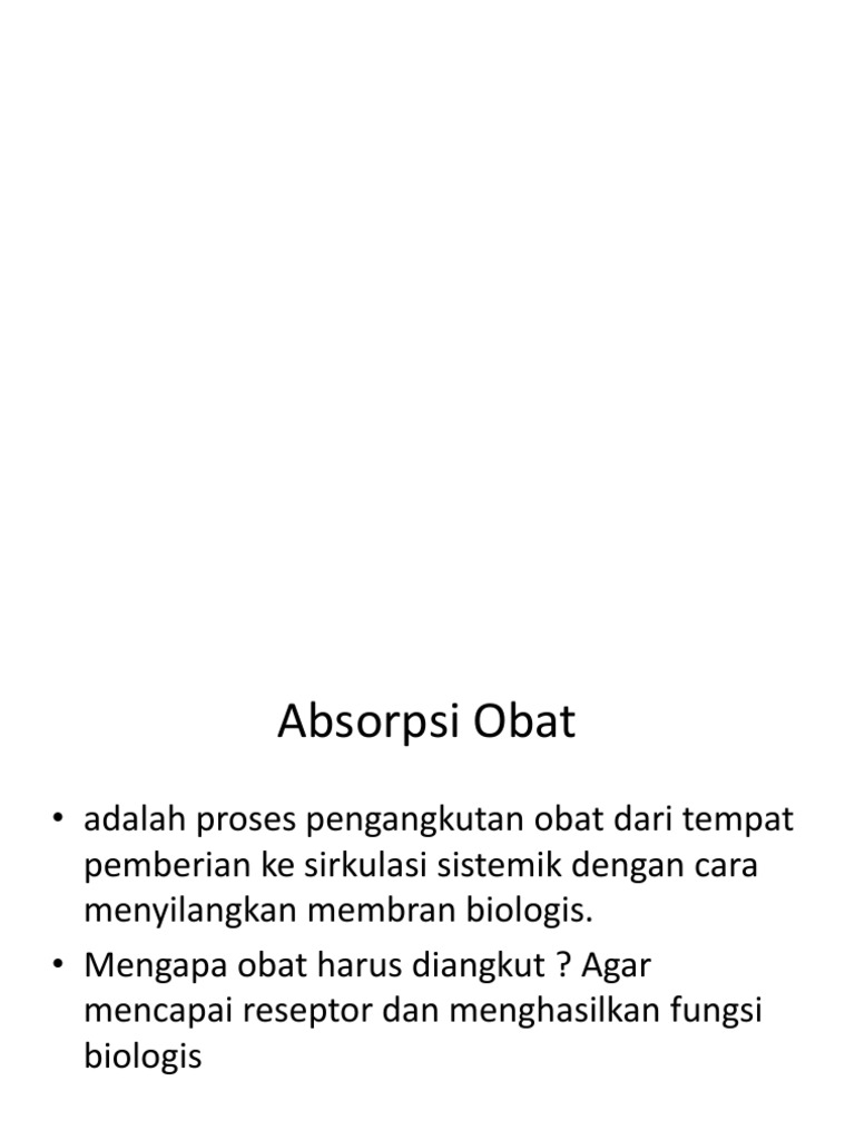 Absorpsi Obat | PDF