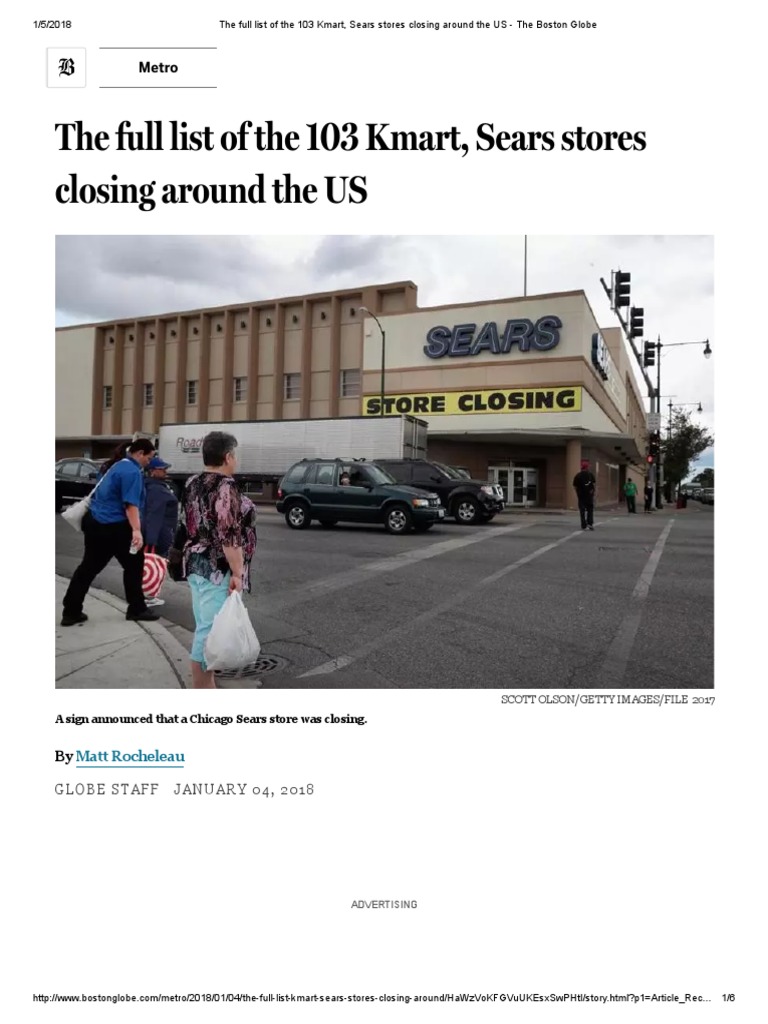 The Full List of The 103 Kmart, Sears Stores Closing Around The US ...