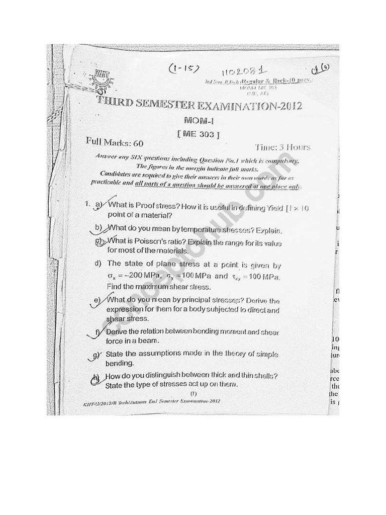 Previous Papers | PDF