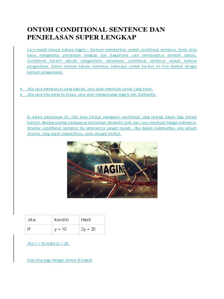 Contoh Conditional Sentence | PDF