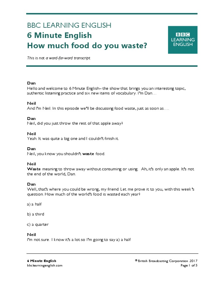 Food Waste Discussion and Solutions | PDF