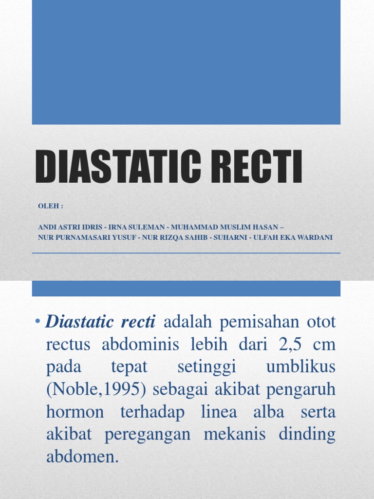 DIASTATIC RECTI | PDF