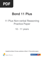 6 7 Non Verbal Reasoning Bond Starter Paper | PDF | Cognition ...