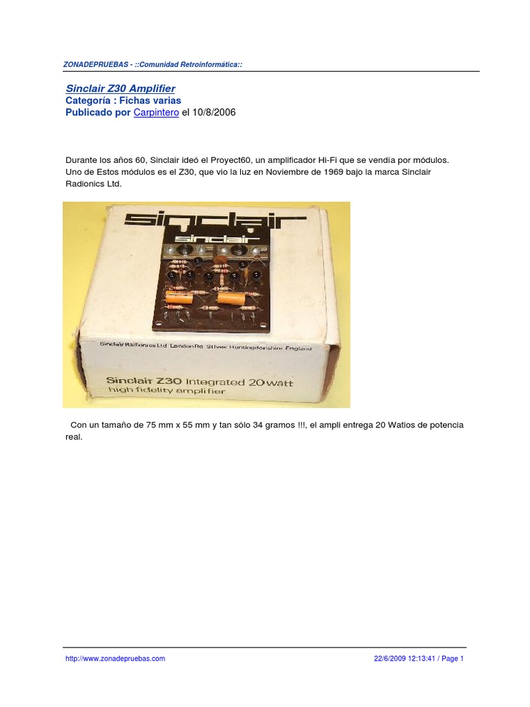 Sinclair Z 30 Amplifier 177 | PDF