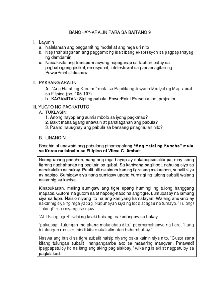 Banghay | PDF