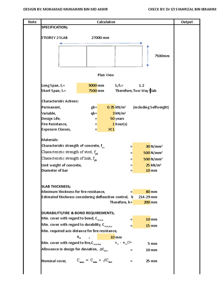 Concrete Slab Design Specifications | PDF | Civil Engineering ...