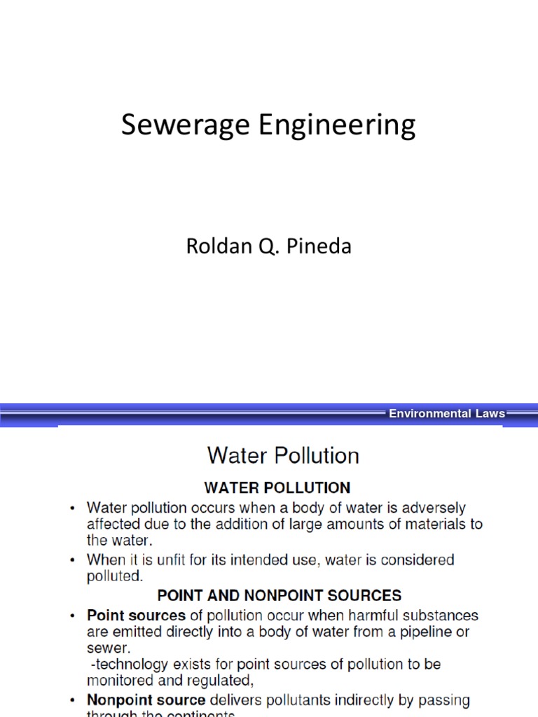 Sewerage Engineering - PPT by Roldan Pineda | Download Free PDF ...