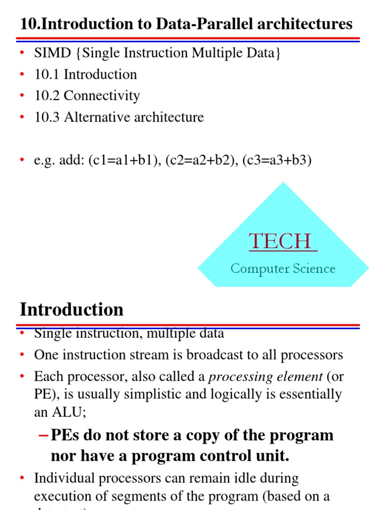 Introduction to SIMD Architectures | PDF | Parallel Computing | Central Processing Unit