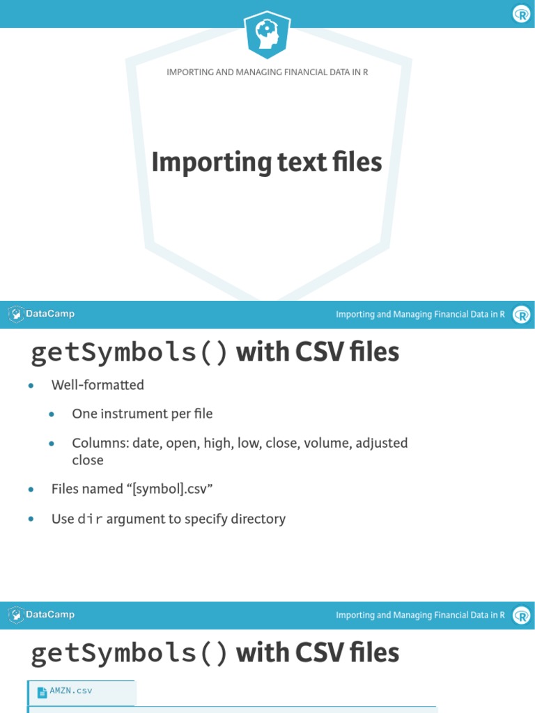 Importing Text File in R | PDF | Comma Separated Values | Microsoft