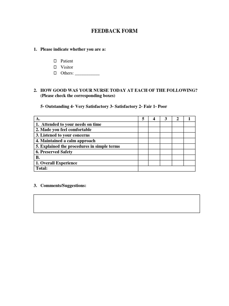 Feedback Form | PDF